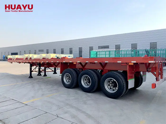 3 Axle 25m Extendable Flatbed Trailer | HUAYU Trailer - Semi Trailer ...